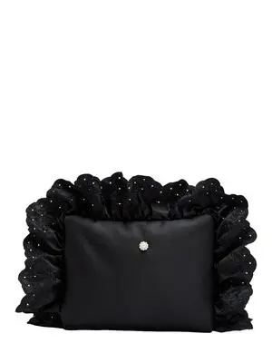 Simone Rocha Embroidered Padded Clutch - Black