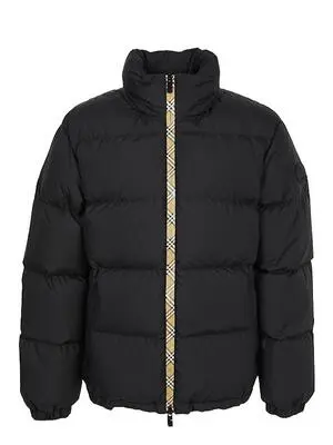Burberry Checked Tape Padded Jumper - Black