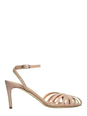 THE SELLER Patent Finish Caged Stiletto Sandals - Pink