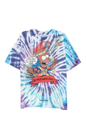 BETTER WITH AGE Tie-dye Graphic-print T-shirt - Blue