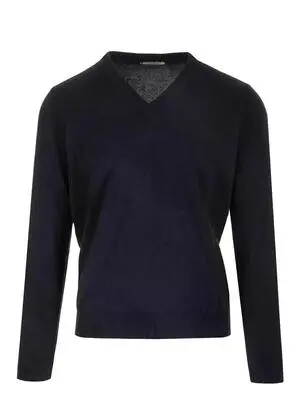 AL DUCA D’AOSTA 1902 V-neck Pullover Sweater - Blue