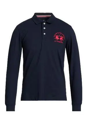 LA MARTINA Polo Shirt Size Cotton, Elastane - Navy