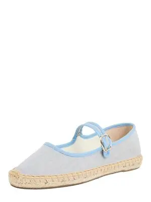 Soludos Mary Jane Espadrille Flats - Dolphin Blue