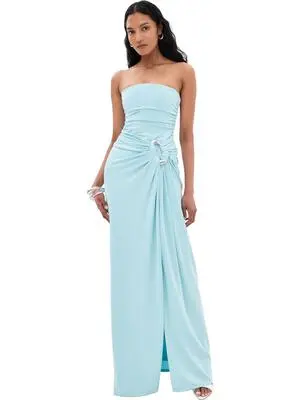 Simkhai Sleeveless Bustier Gown - Pool