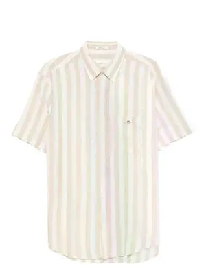 Gant Striped Short-sleeve Shirt - Neutrals