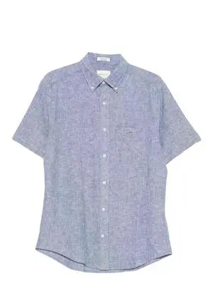 Gant Short-sleeve Button-down Shirt - Blue