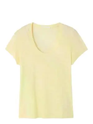 American Vintage Jacksonville Scoop Neck T-shirt - Yellow