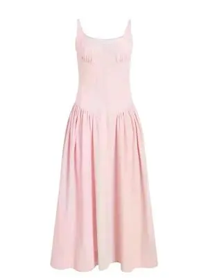 Proenza Schouler White Label Seersucker Midi Dress - Pink