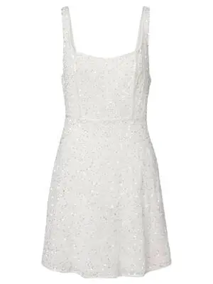 Rixo Ronan Sequin-embellished Sleeveless Mini Dress - White