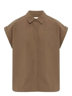 Matteau Short-sleeved Shirt With Classic Collar - Brown
