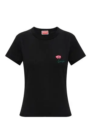 KENZO Kenzo Embroidered Flower Logo T-Shirt