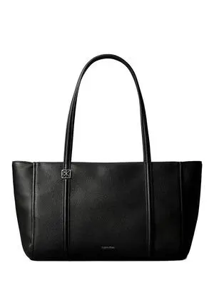 Calvin Klein Plaque Tote Bag - Black