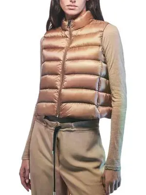 Liviana Conti Quilted Padded Gilet - Neutrals