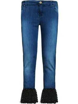 MY PAIR OF JEANS Embellished Boyfriend Jeans - Blue/black