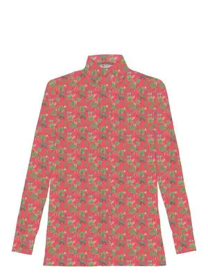 MY PAIR OF JEANS Udaipur Linen Shirt With Safari Print - Red