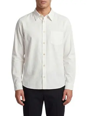 A.p.c. Long Sleeve Collared Shirt With Pocket - Blue