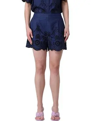 MC2 SAINT BARTH MC2 Saint Barth Animal Print Cotton Shorts Denim