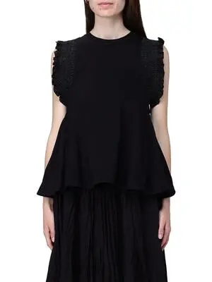MEIMEIJ Sleeveless Ruffled Top - Black
