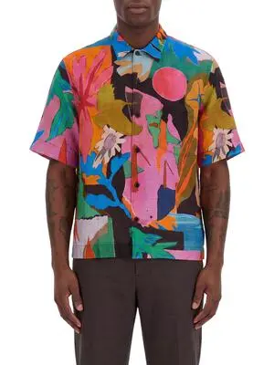 Paul Smith Printed Short Sleeve Shirt - Multicolor