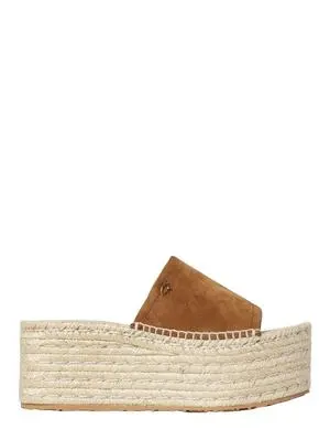 GIANVITO ROSSI Heeled Platform Espadrille Sandals - Beige