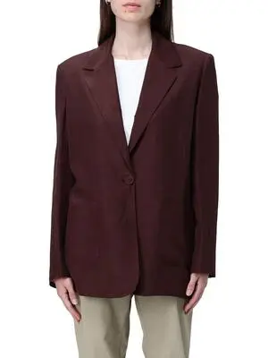 HANITA Linen Blend Single-breasted Blazer - Ebony