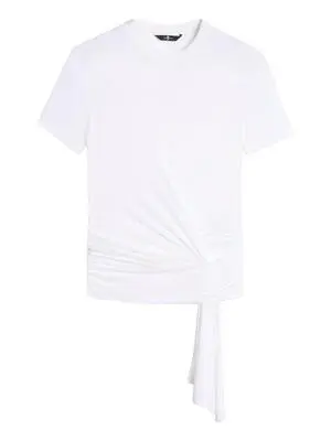 7 For All Mankind Fitted Twist Tee - White