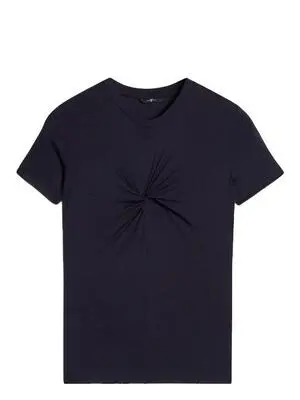 7 For All Mankind Twisted Front Crewneck T-shirt - Black