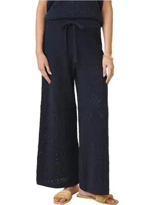 Splendid Splendid Beckham Crochet Sweater Pant Black