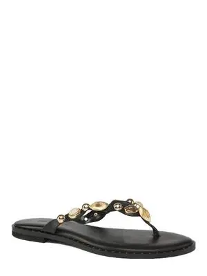 GRACE FOOTWEAR Solane T-strap Sandal - Black