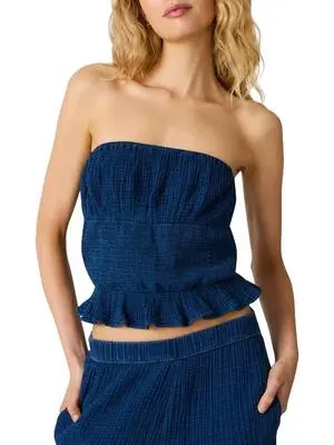 Steve Madden Harbor Strapless Top - Soft Indigo