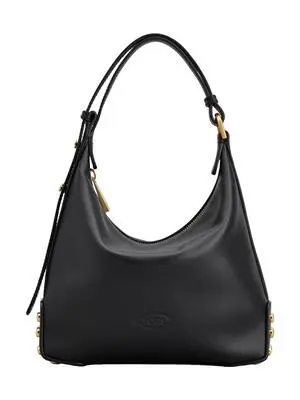 TOD'S Mini Metal Dots Leather Shoulder Bag - Nero
