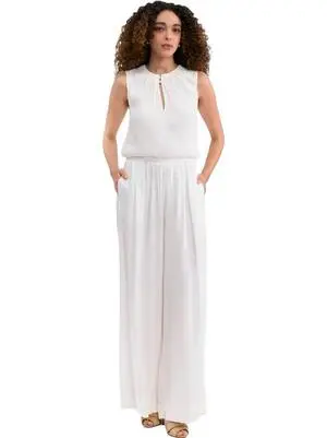 Rebecca Taylor Cleo Cropped Sleeveless Top - Ivory