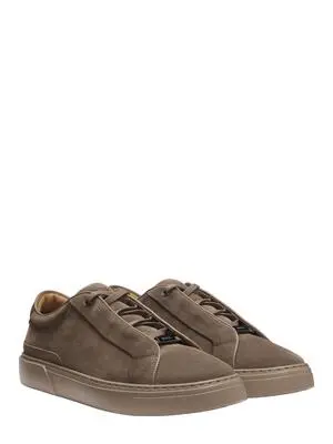 BOSS Suede Gary Trainers - Khaki