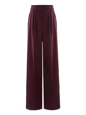 SAIID KOBEISY Pleated Wide-leg Trousers - Purple