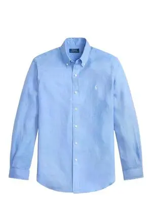 Polo Ralph Lauren Buttoned Linen Shirt - Blue