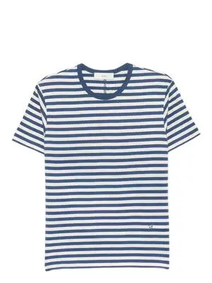 DUNST Striped Cotton T-shirt - Blue