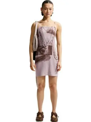 Nike Chill Knit Mini-rib Cami Dress - Brown