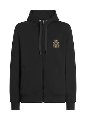 Dolce & Gabbana Jersey Sweatshirt With Heraldic Patch - Black