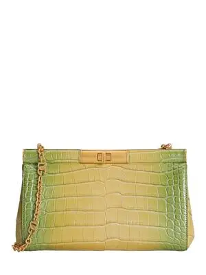Dolce & Gabbana Dolce & Gabbana Marlene Degradé Alligator Shoulder Bag Multicolor