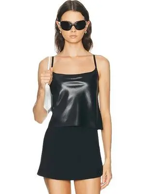 COURREGES Lingerie Glossy Top - Black