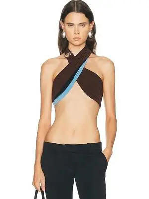 Coperni Crossed Top - Blue Multi