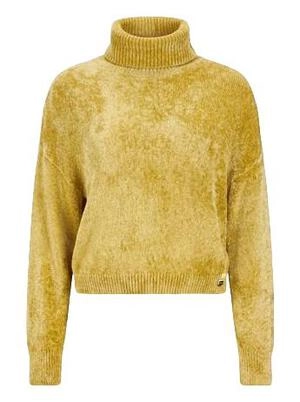 Herno Turtleneck In Viscose And Polyamide - Mustard