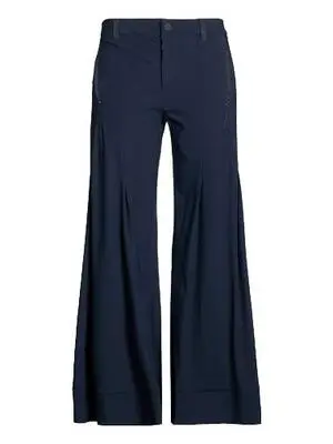 High Nylon Elastane Wide-leg Pants - Blue