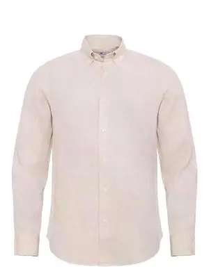 LOJA DAS MEIAS Button-down Collar Long-sleeve Shirt - Neutrals