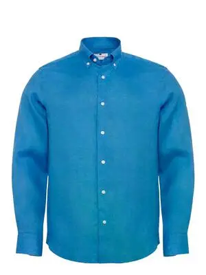 LOJA DAS MEIAS Button-down Collar Shirt - Blue