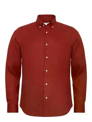 LOJA DAS MEIAS Button-down Long-sleeved Shirt - Red