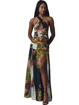 MUMA WORLD Andressea Maxi Dress - Pale Blue Pattern