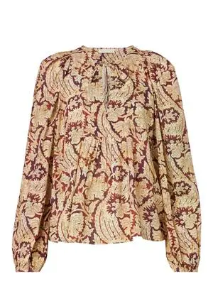 Ulla Johnson Floral-print Ruffled Blouse - Neutrals