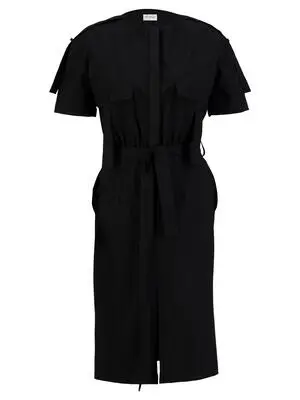 MA MULIER Arnat Belted Midi Dress - Black
