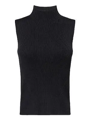 CFCL Sleeveless Mock Neck Knit Top - Black